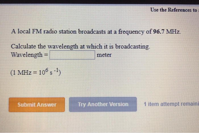 Solved Use the References to A local FM radio station | Chegg.com