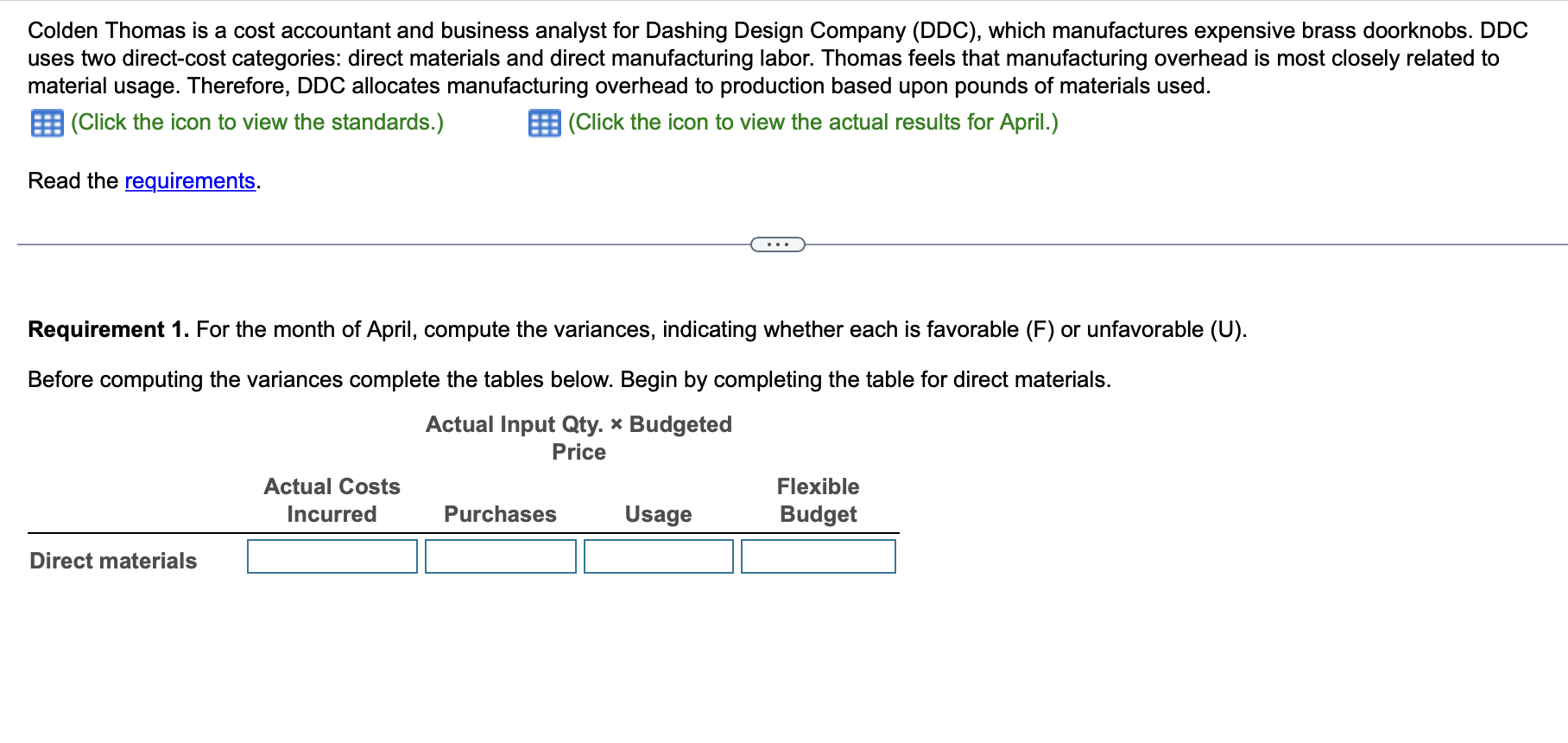 Solved Colden Thomas is a cost accountant and business | Chegg.com