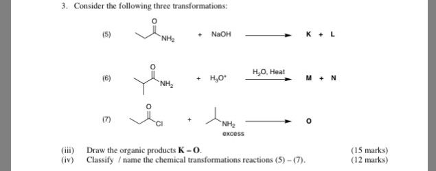 Solved 3. Consider the following three transformations: NH2 | Chegg.com