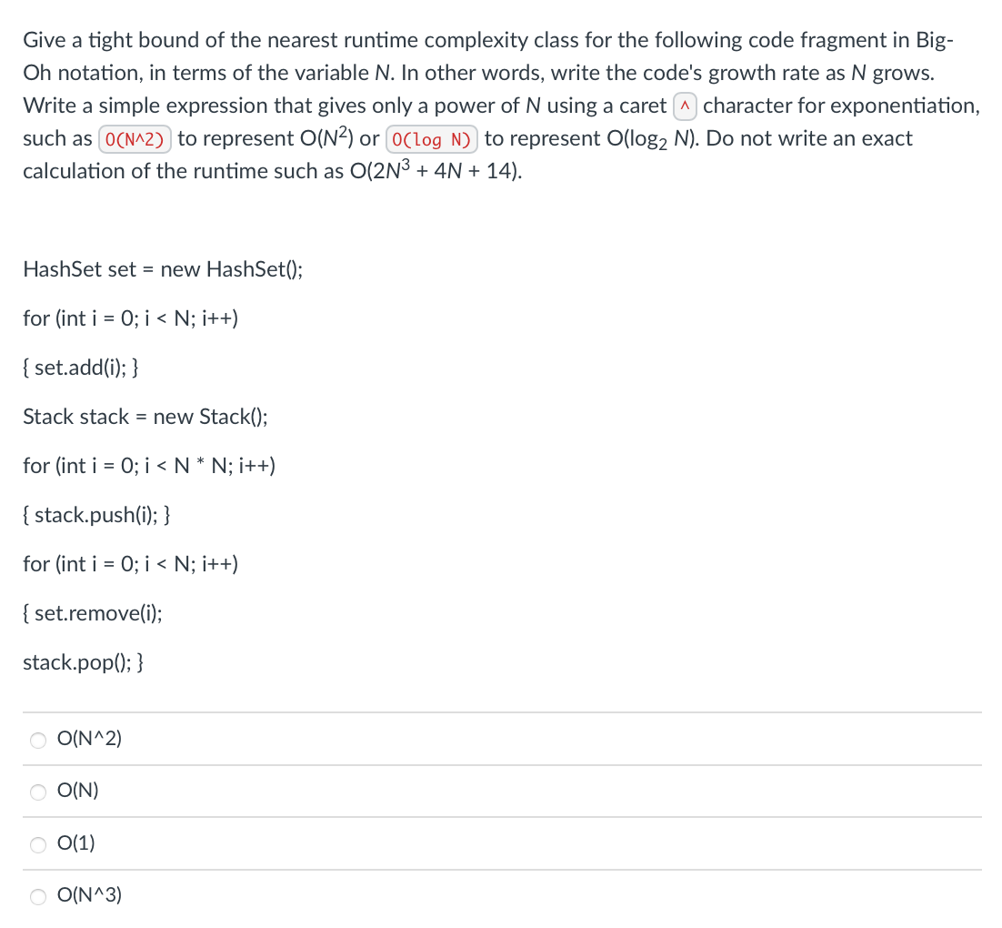 Solved Give a tight bound of the nearest runtime complexity | Chegg.com