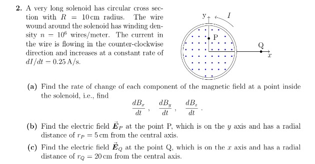 Solved 2. A very long solenoid has circular cross sec tion | Chegg.com