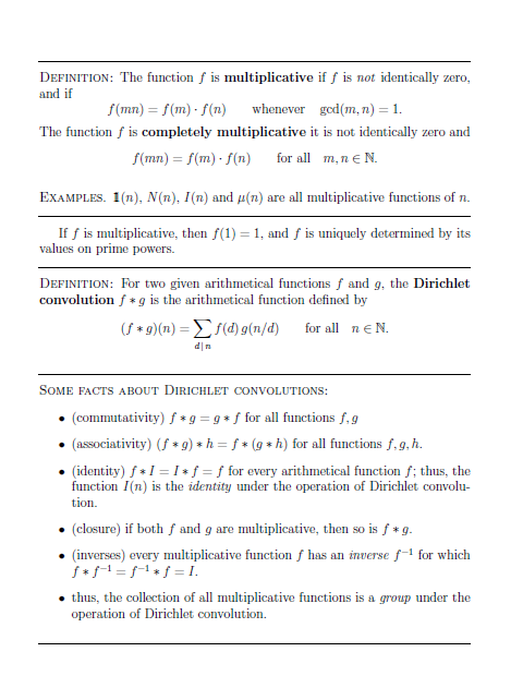 SOME USEFUL NUMBER-THEORETIC FUNCTIONS: . 1(n) = 1 | Chegg.com