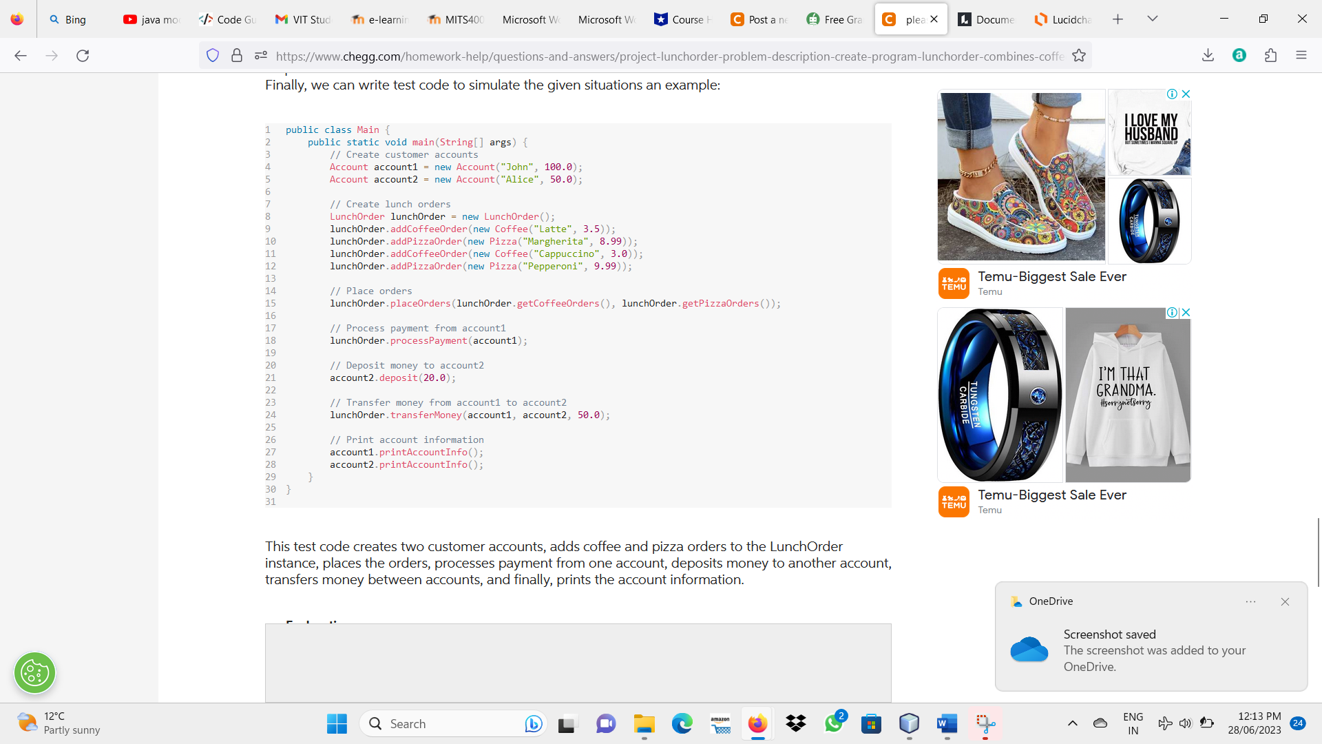 Solved public class Account \{ private String customerName; | Chegg.com