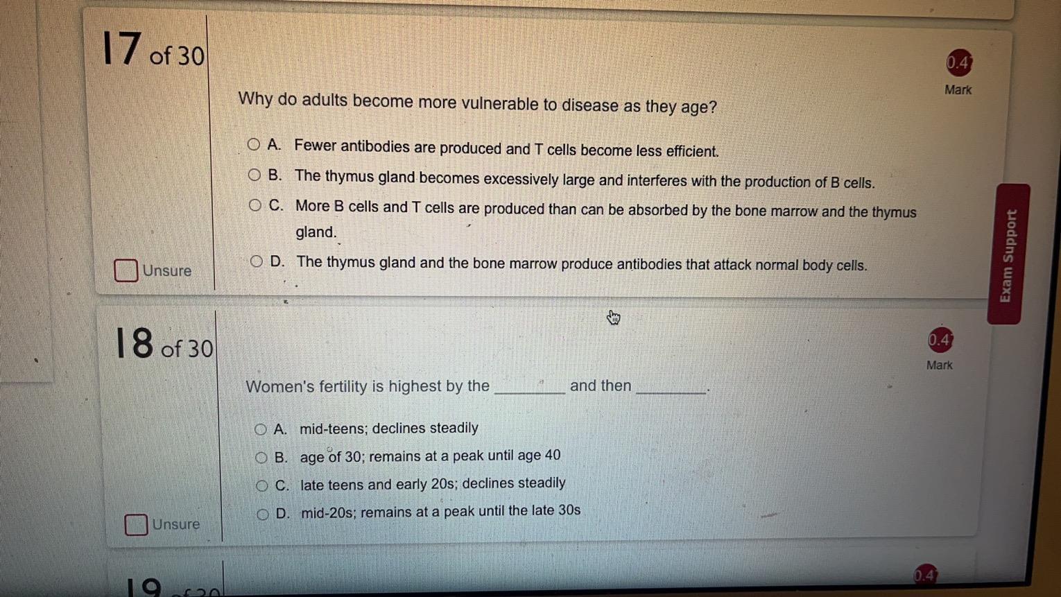 Solved Why do adults become more vulnerable to disease as | Chegg.com