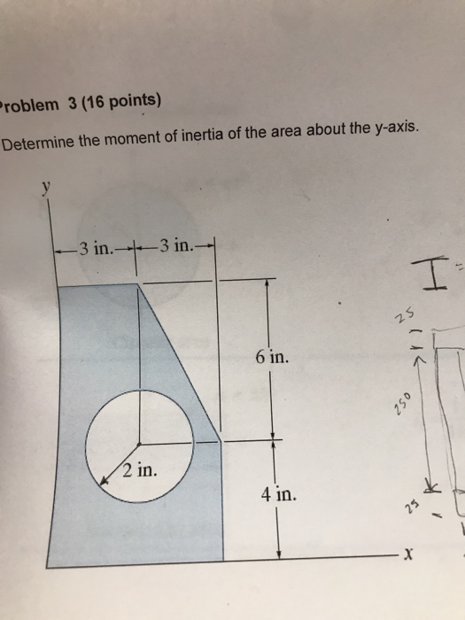 Solved roblem 3 (16 points) Determine the moment of inertia | Chegg.com Solved roblem 3 (16 points) Determine the moment of inertia | Chegg.com