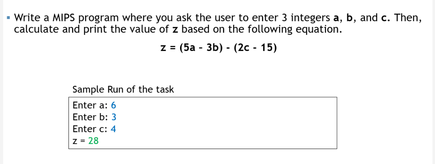 Solved Solve this using MIPS assemble language, don't | Chegg.com