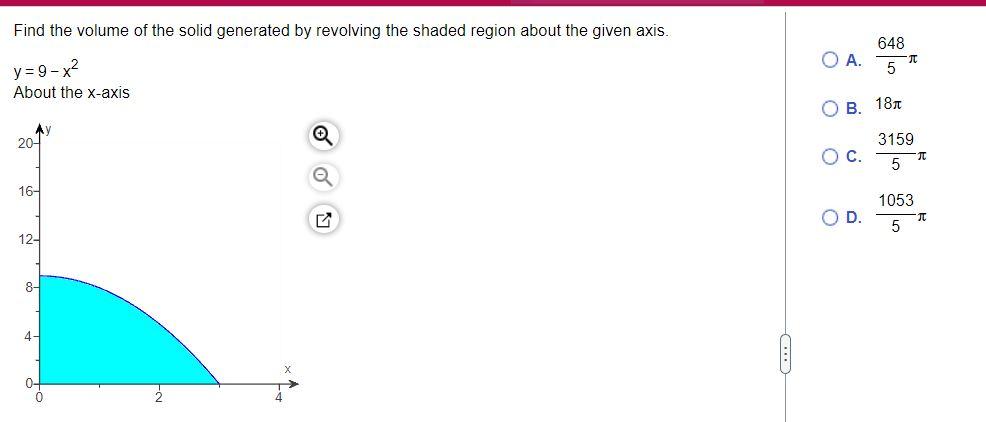Solved Find the volume of the solid generated by revolving | Chegg.com