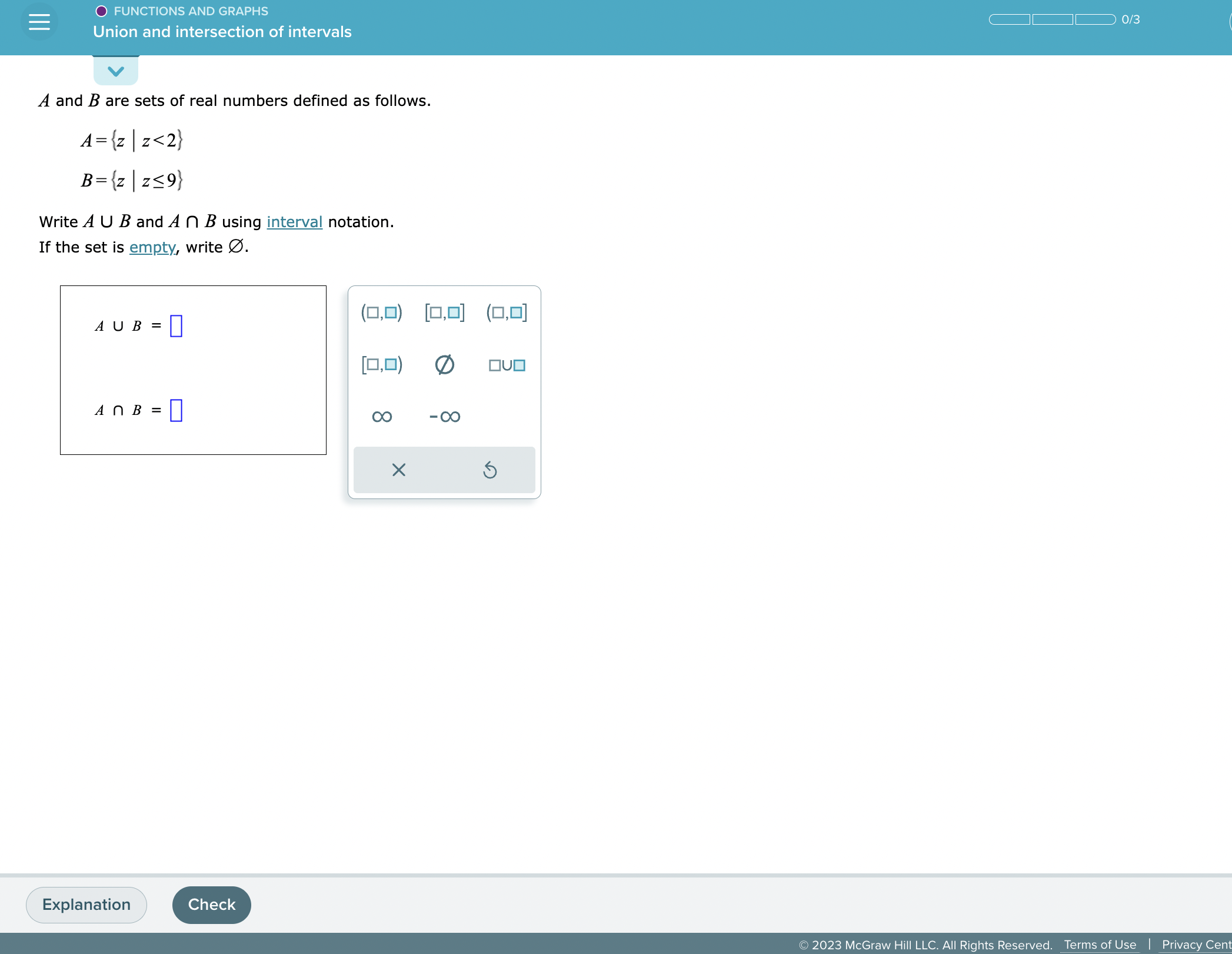 Solved A and B are sets of real numbers defined as follows. | Chegg.com