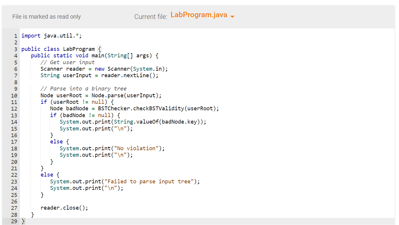 Solved Current file: BSICnecker.java Load default tem import | Chegg.com