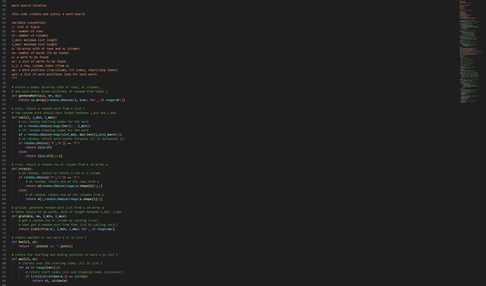 Solved COMPLETE: fwia takes 2d-array a and word w, and | Chegg.com