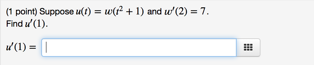 Solved (1 point) Suppose F(x) = f(x)g(2x). If f(1) = 3, | Chegg.com