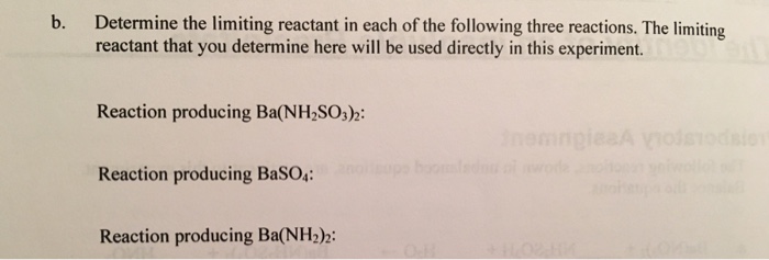 Solved Determine the limiting reactant in each of the | Chegg.com