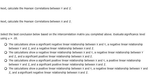 Solved Consider a data set consisting of values for three | Chegg.com