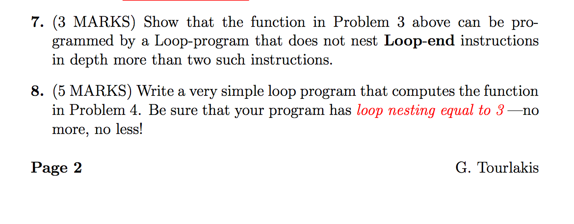 7. (3 MARKS) Show that the function in Problem 3 | Chegg.com