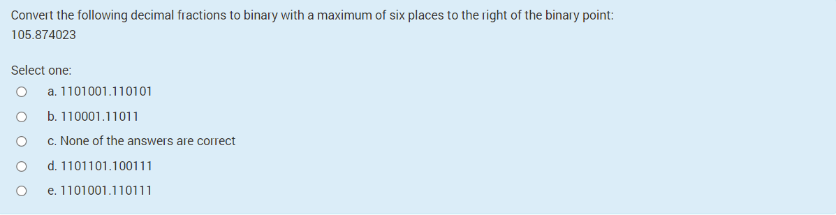 Solved Convert the following decimal fractions to binary | Chegg.com