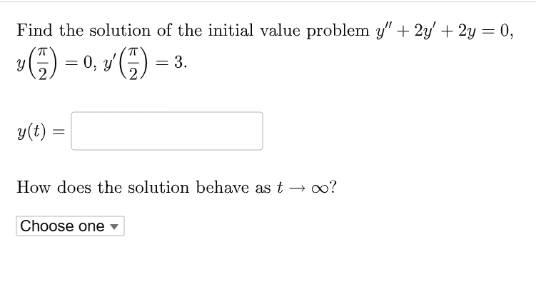 Solved Find the solution of ﻿the initial value problem | Chegg.com