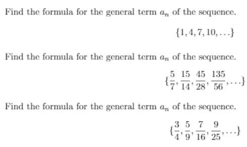 Solved Find the formula for the general term or of the | Chegg.com