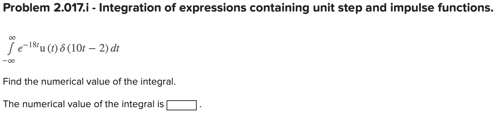 Solved Problem 2.017.i - Integration of expressions | Chegg.com