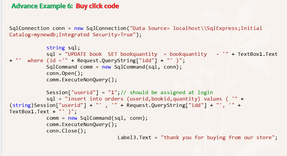 Find the complement of the code using asp.net - | Chegg.com