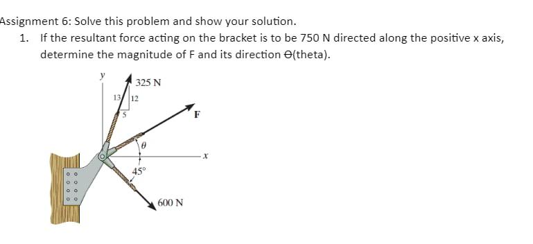 Solved ssignment 6: Solve this problem and show your | Chegg.com