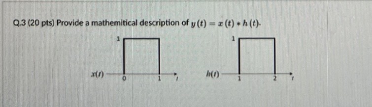 Solved Q3 (20 pts) Provide a mathemitical description of | Chegg.com