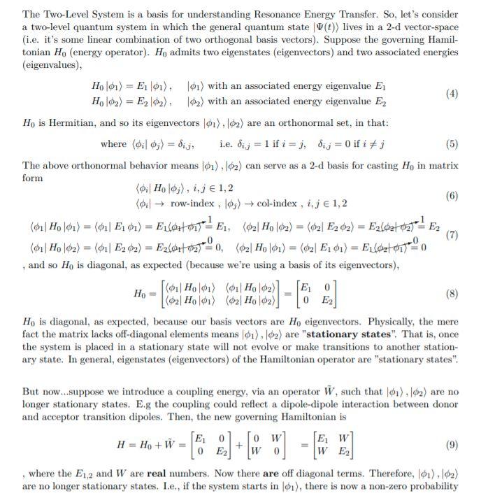Solved The Two-Level System is a basis for understanding | Chegg.com
