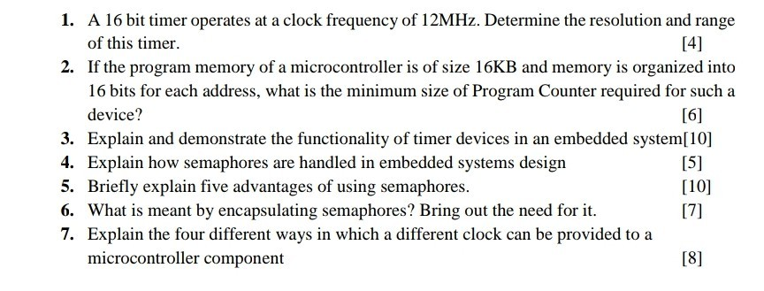 Solved 1 A 16 Bit Timer Operates At A Clock Frequency Of