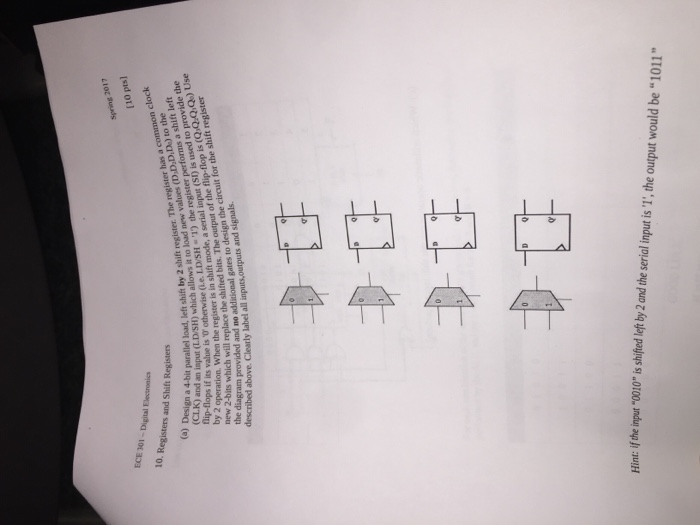 Solved [10 ptsl ECE 301 Digital Electroaies clock 10. | Chegg.com