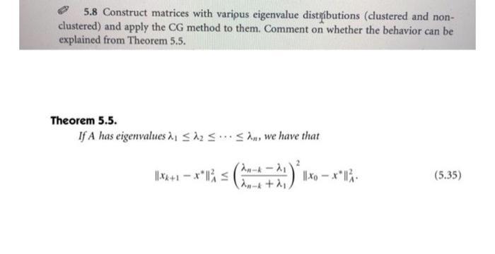 Solved 5.8 Construct matrices with varipus eigenvalue | Chegg.com