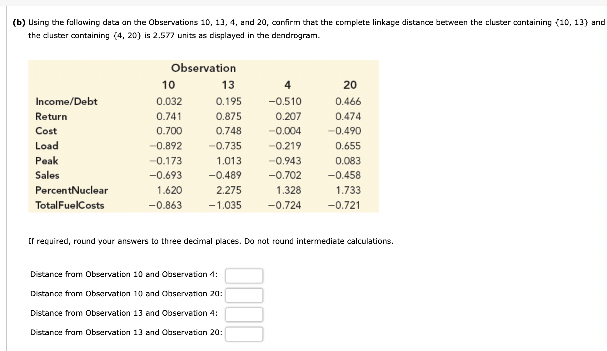 Solved (b) Using the following data on the Observations | Chegg.com