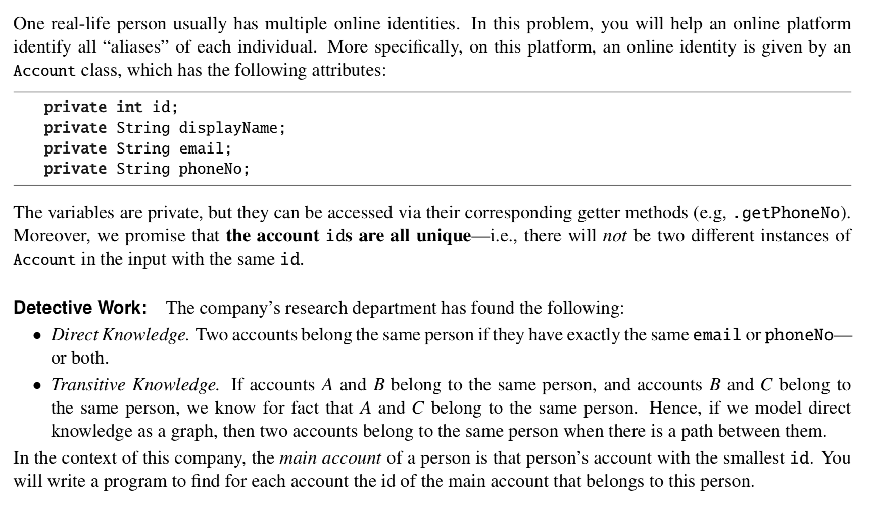 Solved Given an account class: public class Account { | Chegg.com