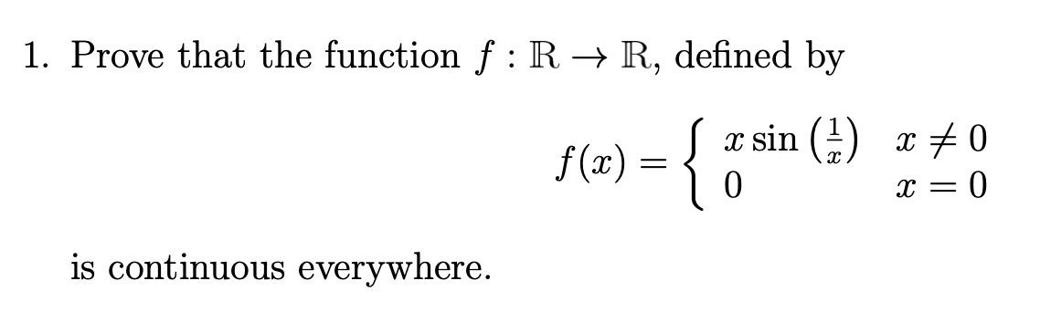 Solved Prove that the function f:R→R, ﻿defined | Chegg.com