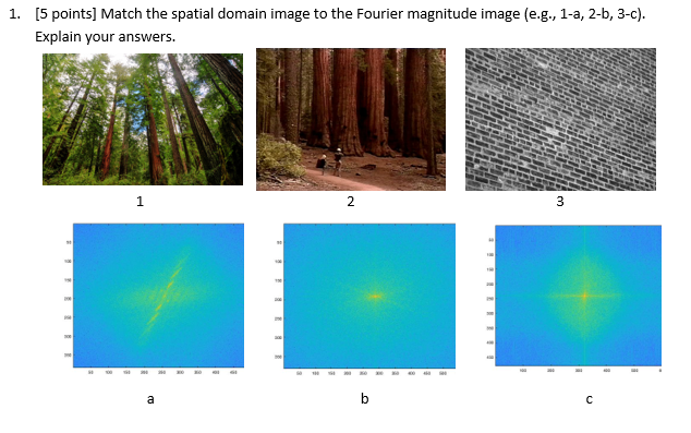 Solved Match the spatial domain image to the Fourier | Chegg.com