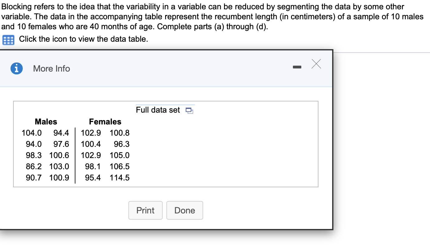 Solved Part A: Determine the standard deviation of recumbent | Chegg.com