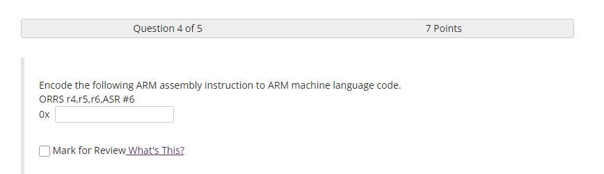 Solved Encode the following ARM assembly instruction to ARM | Chegg.com Solved Encode the following ARM assembly instruction to ARM | Chegg.com