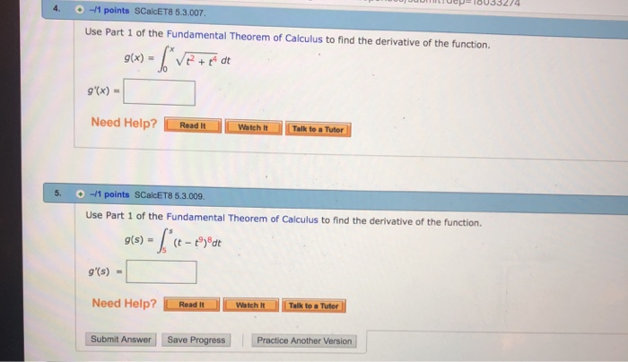 Solved 4? O-n points scalcET8 5.3.007 Use Part 1 of the | Chegg.com