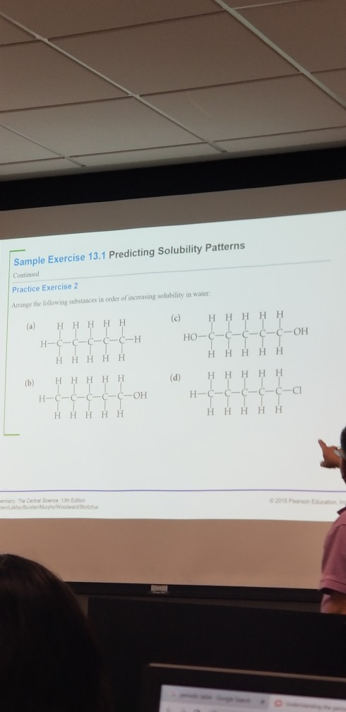 Solved Sample Exercise 13.1 Predicting Solubility Patterns | Chegg.com