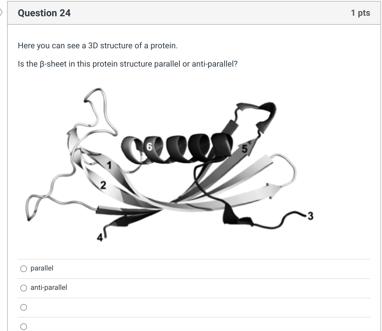 Solved Here you can see a 3D structure of a protein. Is the | Chegg.com
