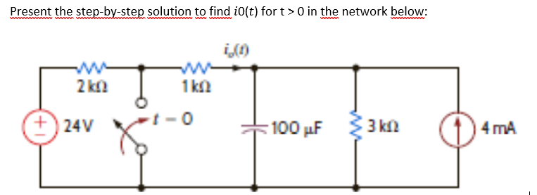Solved Present the step-by-step solution to find iO(t) ﻿for | Chegg.com