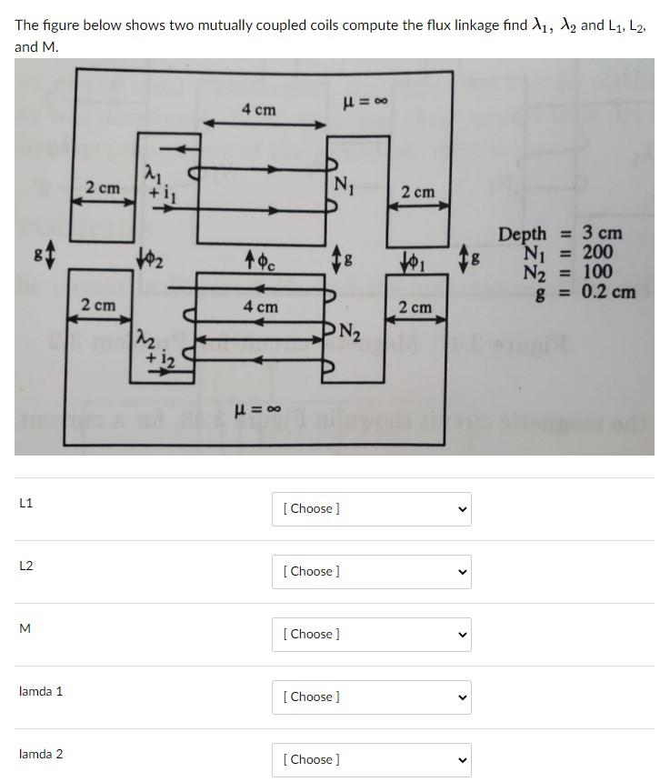 Solved 1 The figure below shows two mutually coupled coils | Chegg.com