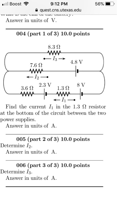 Solved .11 Boost令 56% D 9:12 PM quest.cns.utexas.edu Answer | Chegg.com