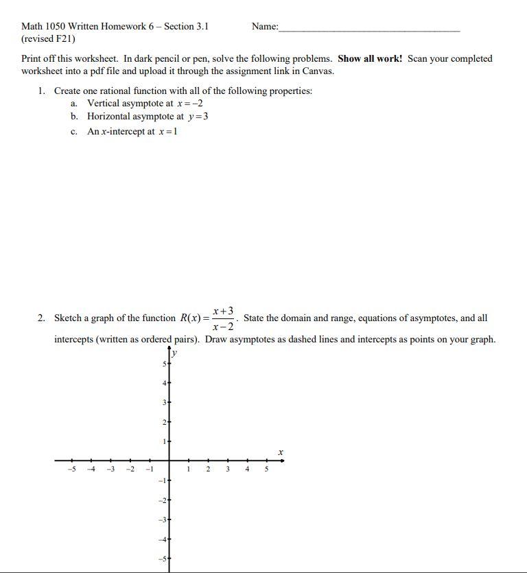 Solved Math 1050 Written Homework 6-Section 3.1 Name: | Chegg.com Solved Math 1050 Written Homework 6-Section 3.1 Name: | Chegg.com