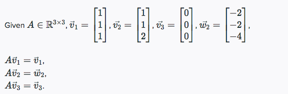 Solved (The given matrix AAA; vectors v⃗1\vec{v}_1v1 , | Chegg.com