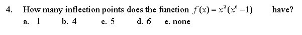Solved 4. have? How many inflection points does the function | Chegg.com