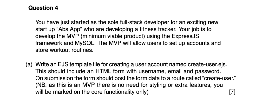 Solved You have just started as the sole full-stack | Chegg.com