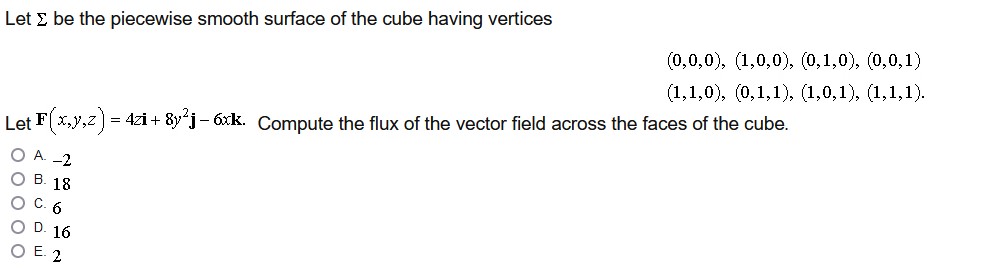 Solved Let Σ be the piecewise smooth surface of the cube | Chegg.com