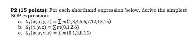 Solved P2 (15 points): For each shorthand expression below, | Chegg.com