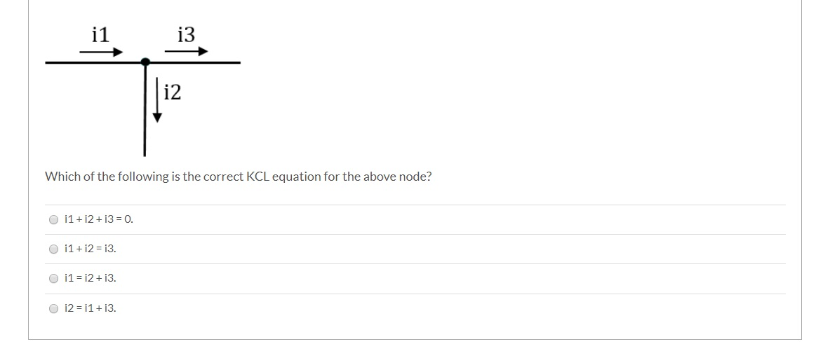 Solved Which of the following is the correct KCL equation | Chegg.com