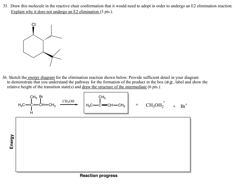 Solved 35. Draw this molecule in the reactive chair | Chegg.com
