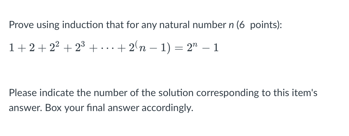 Solved Prove using induction that for any natural number n | Chegg.com